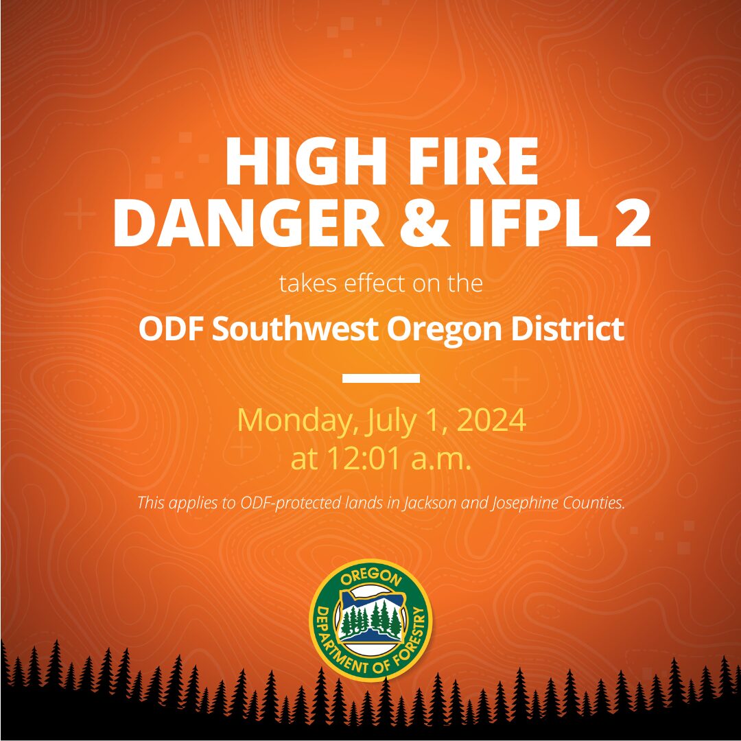 Fire Danger Level Increases to High | Talent, OR
